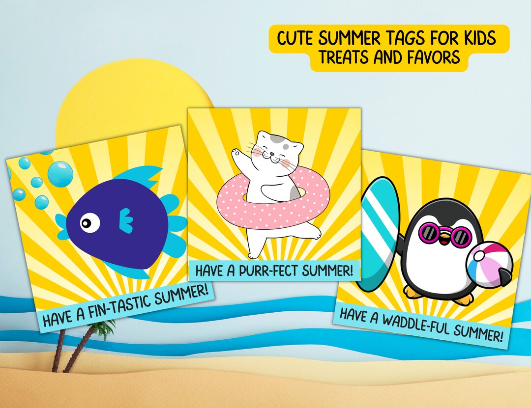 End of Year Student Gift Tags Printable, Cute Summer Tags for Classroom ...