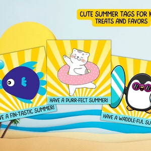 End of Year Student Gift Tags Printable, Cute Summer Tags for Classroom ...