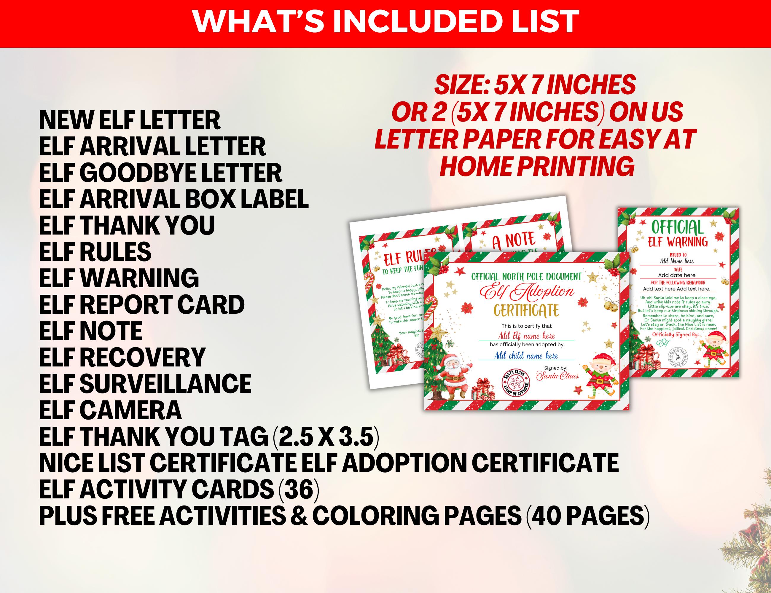 Elf Arrival Letter Editable Elf Letter Bundle, Printable Elf Letter Set ...