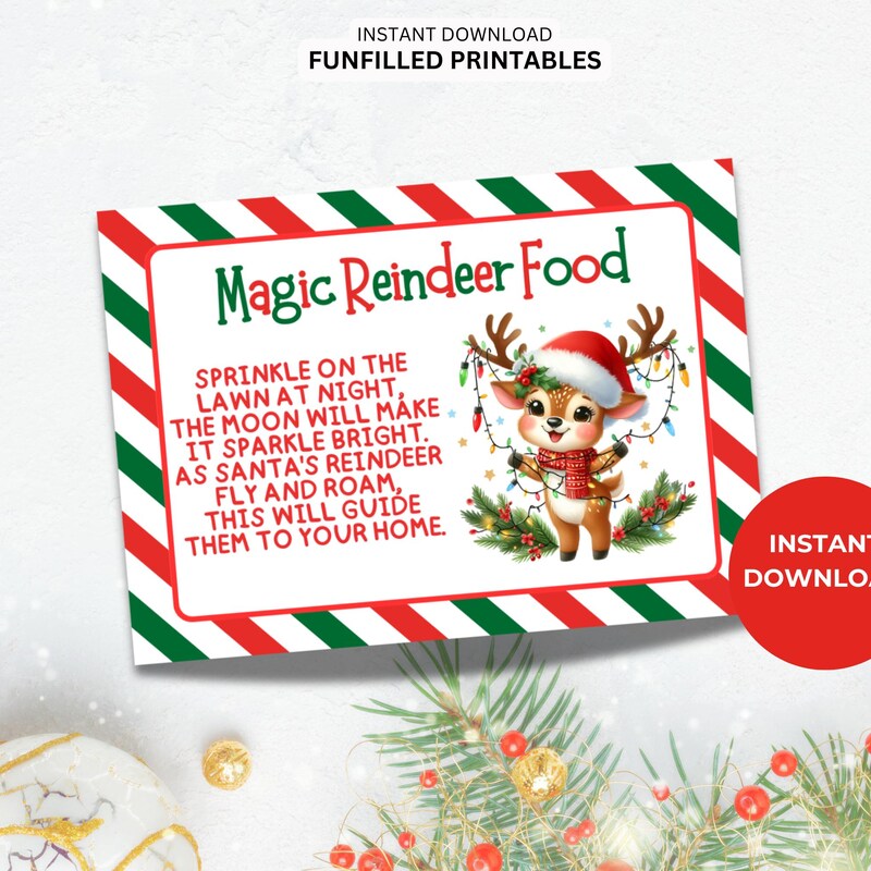 Reindeer Food Label - Etsy