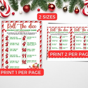 Roll the Dice Christmas Gift Exchange Game, White Elephant Gift ...