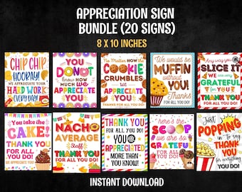 Lunch Thank You Sign We Appreciate You so Much Enjoy Lunch - Etsy