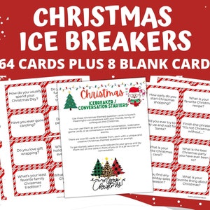 Christmas Icebreaker Game Questions, Conversation Starters Cards, Fun ...