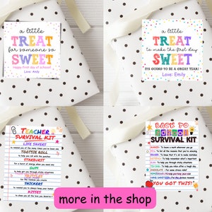 Teacher Sweet Treat Tag, Teacher Appreciation Tag, Teacher Thank You ...