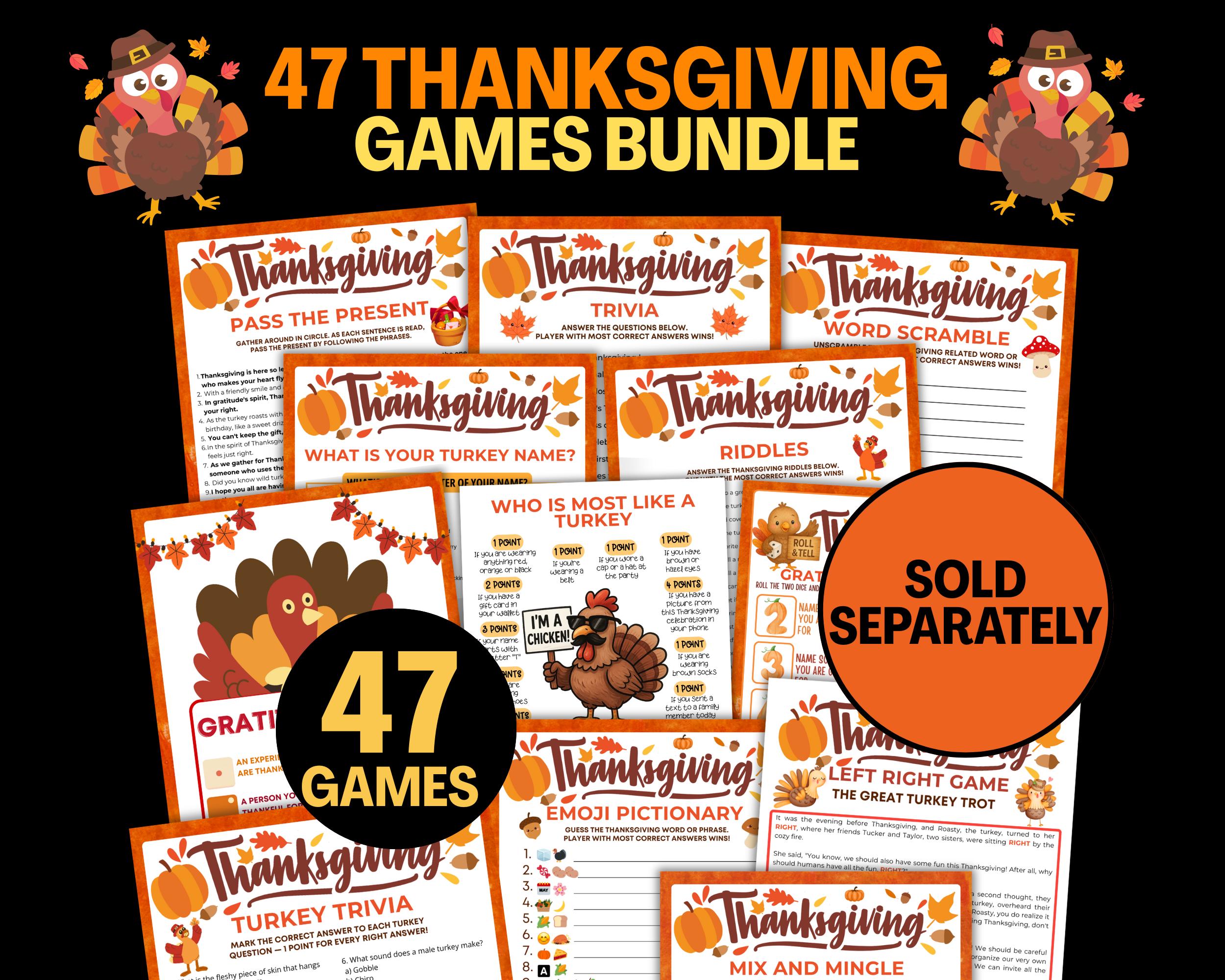 Thanksgiving Emoji Game, Printable Thanksgiving Games for Kids Adults ...