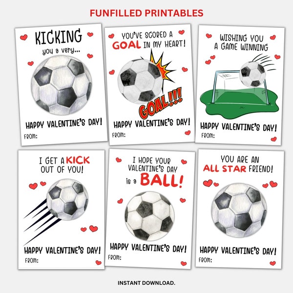 Soccer Valentine - Etsy