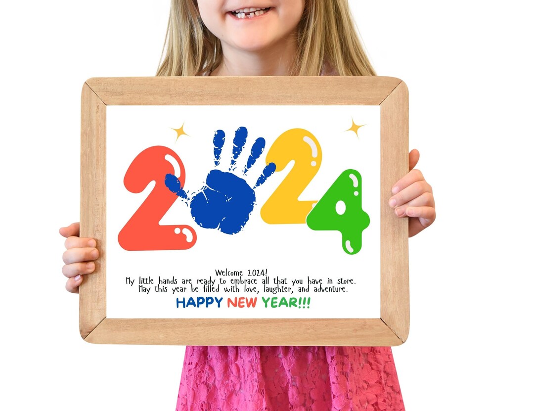 2024 Handprint Craft New Years, Handprint 2024, New Years Activity ...