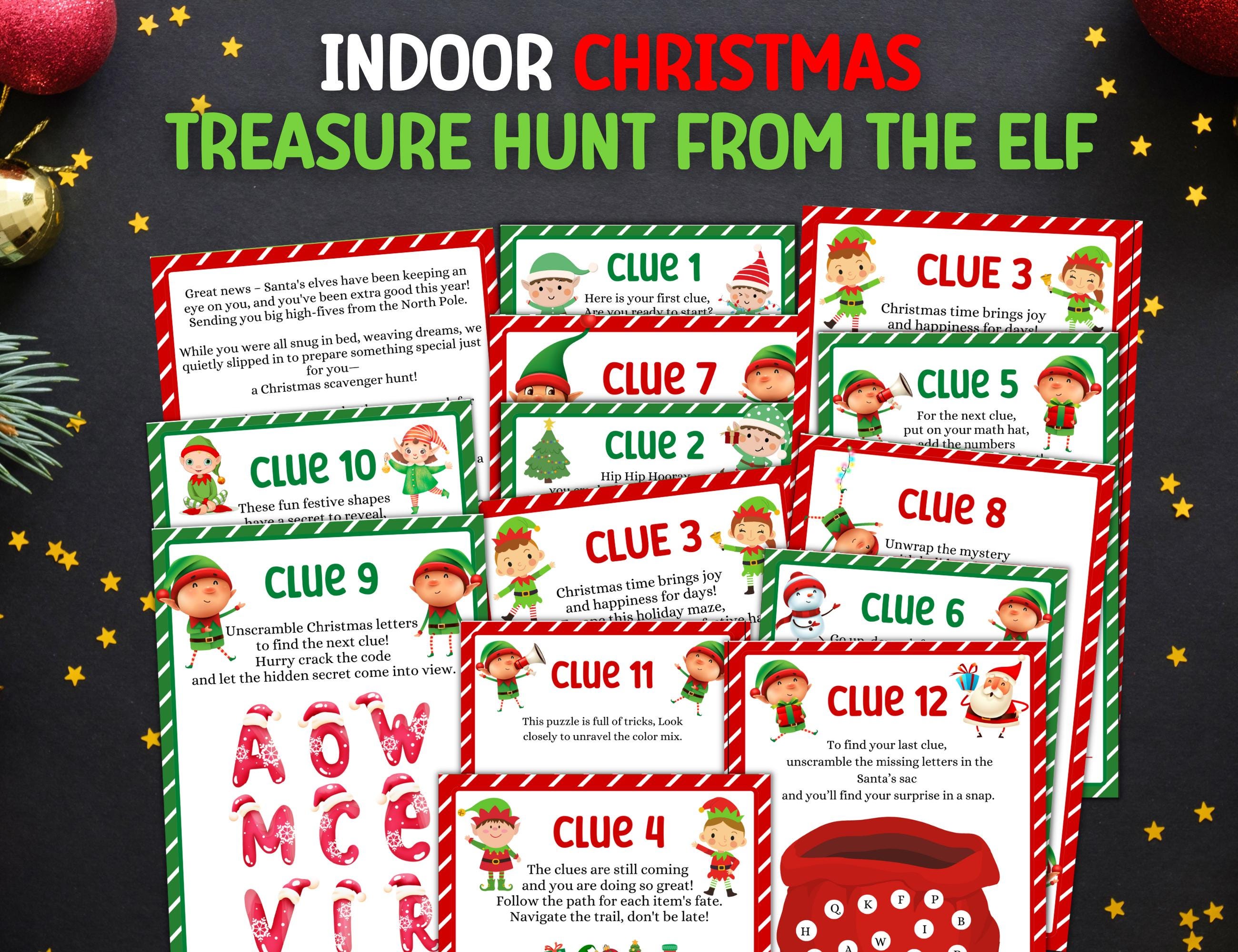 Elf Scavenger Hunt for Kids, Elf Treasure Hunt for Kids Older Teens ...