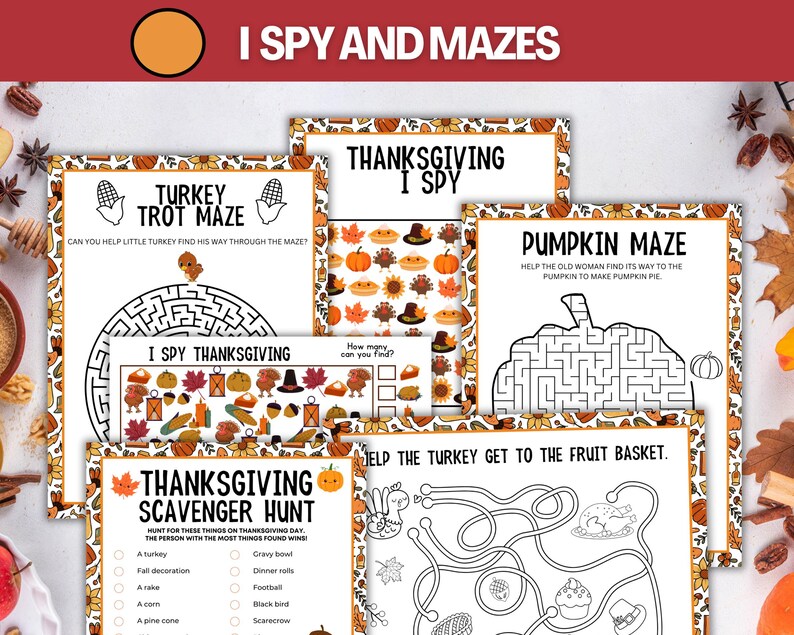 Thanksgiving Activities for Kids Printable, Thanksgiving Activity Pages ...