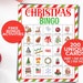 200 Christmas Bingo Cards, Easy Fun Christmas Game Large Group ...