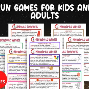 Minute to Win It Games, Fun One Minute to Win Party Games for Kids ...