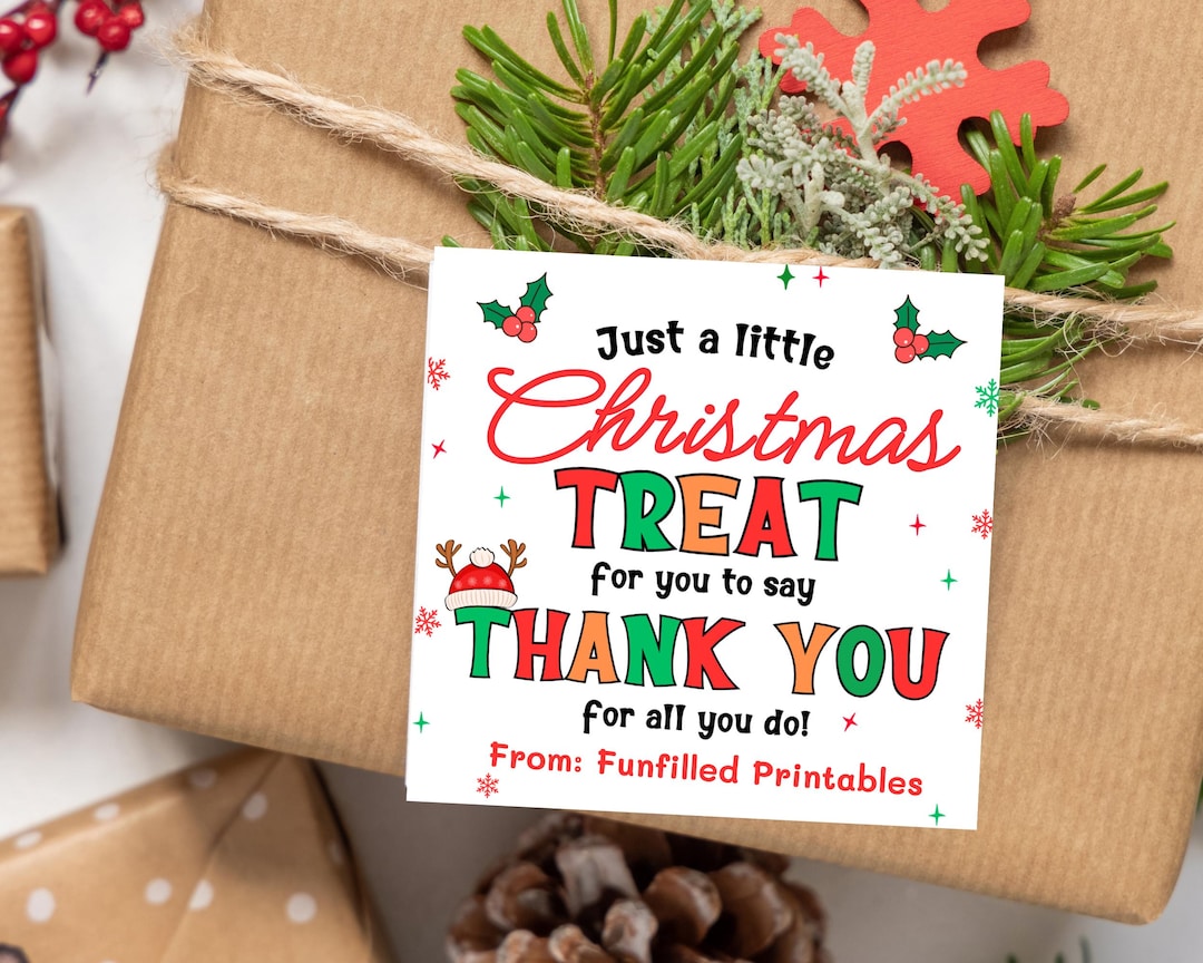 Holiday Appreciation Tags, Thank You Christmas Tag, Essential Staff ...