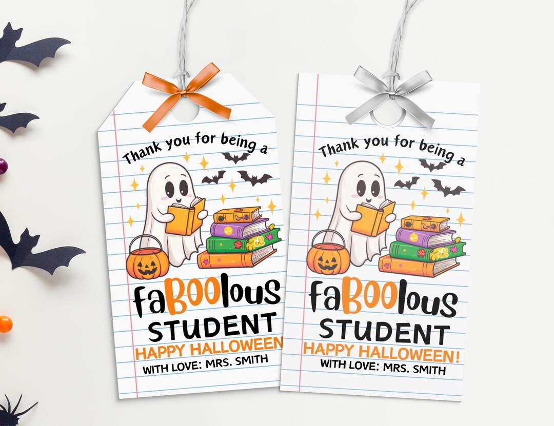 Faboolous Student Halloween Tag, Halloween Student Gift Tag From ...
