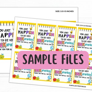 Teacher Appreciation Tags Pen, Ink-credible Teacher Pen Gift Tags, Hap ...