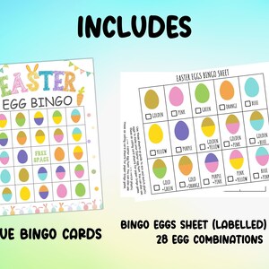 Easter Egg Bingo, 60 Easter Bingo Cards, Easter Party Games, Egg Hunt ...