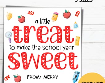 Printable It's Going to Be a Sweet School Year Gift Tag - Etsy