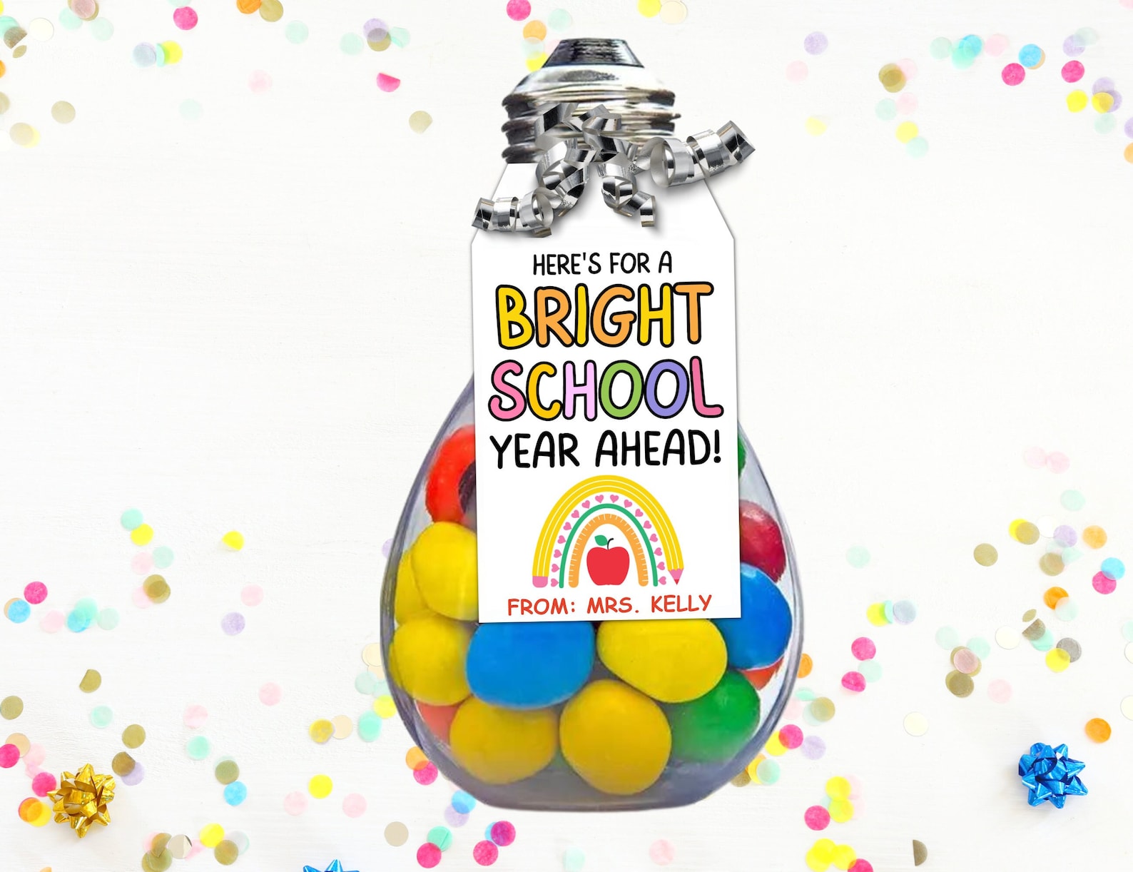 Heres to A Bright School Year Tag, New School Year Teacher Students ...