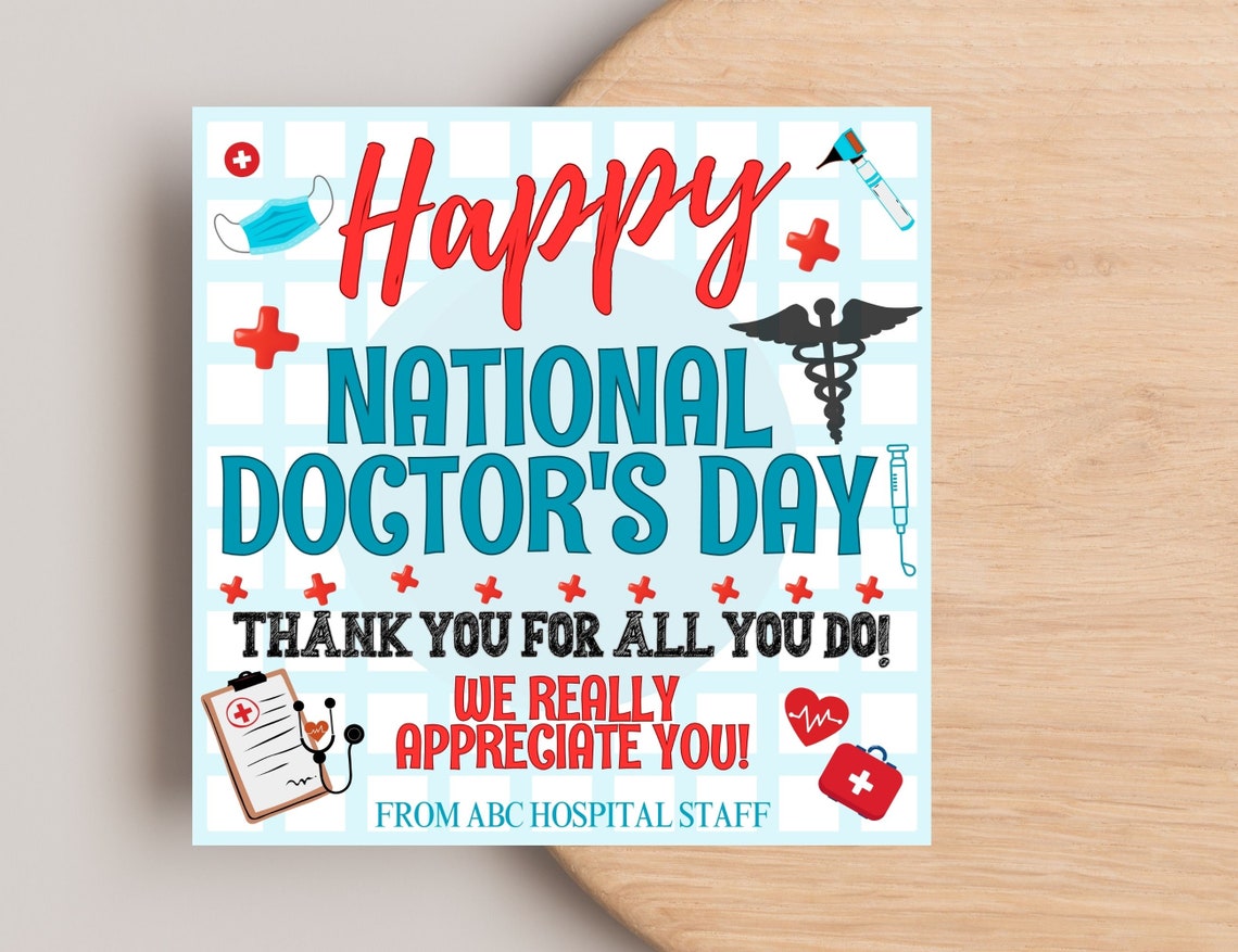 National Doctor's Day Gift Tag Doctor Appreciation Gift - Etsy
