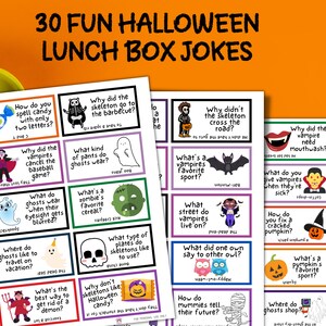 Halloween Lunch Box Jokes, Lunch Box Notes for Kids, Printable Lunch ...