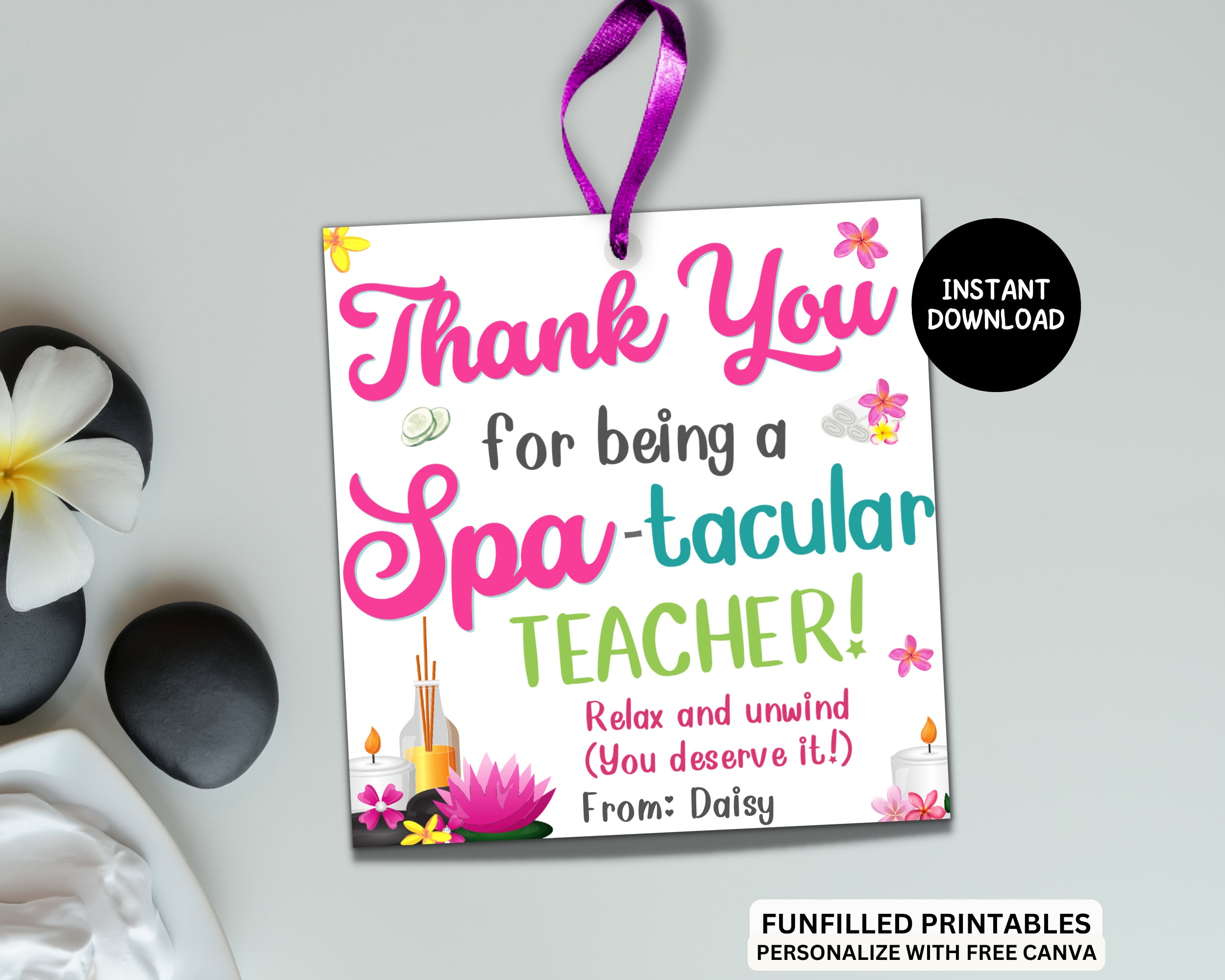 Printable Spa Labels Girls