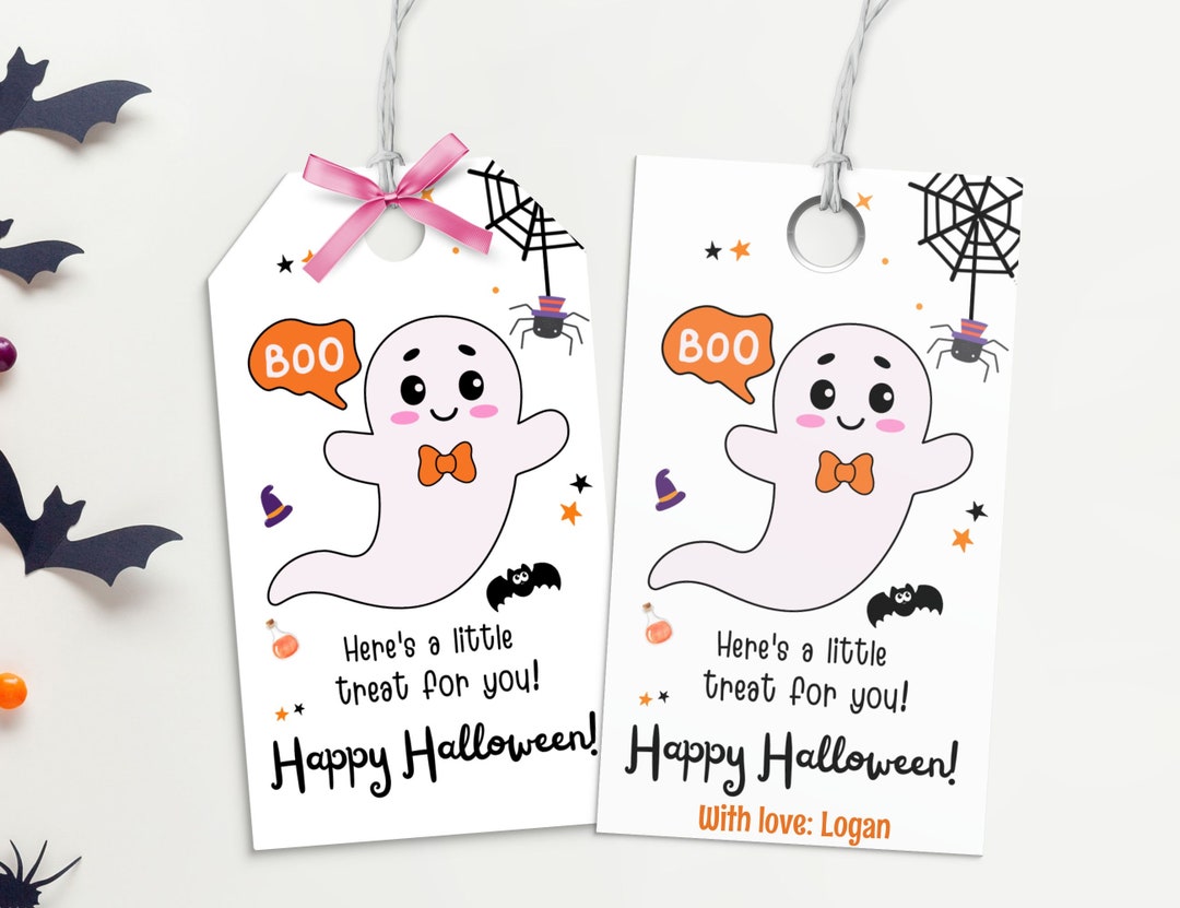 Halloween Favor Tags, Boo Gifts Tags, Trick or Treat Favor Tags, Treat ...