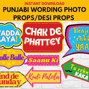 Punjabi Props, Punjabi Wording Photo Props, Punjabi Dialogs, Desi Style ...