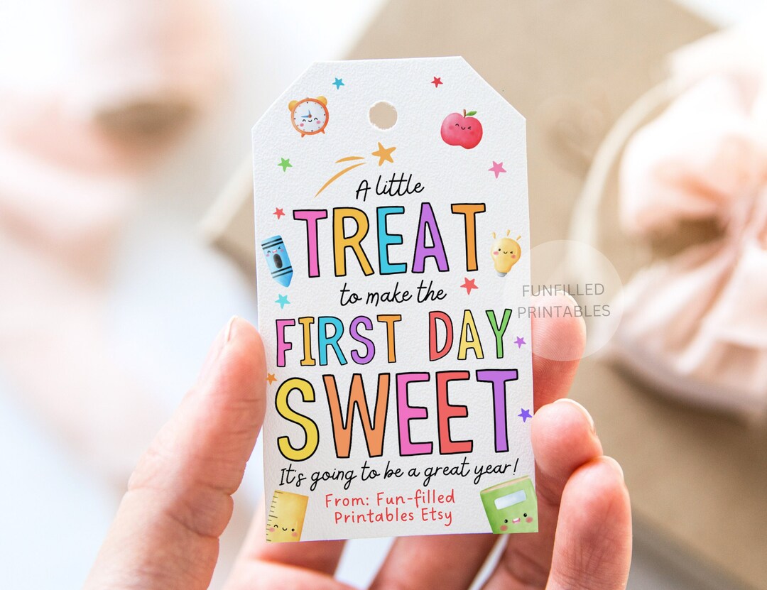 First Day of School Tags, Back to School Tag, Teacher Gifts Tag ...