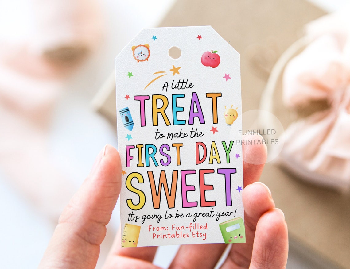 First Day of School Tags, Back to School Tag, Teacher Gifts Tag ...