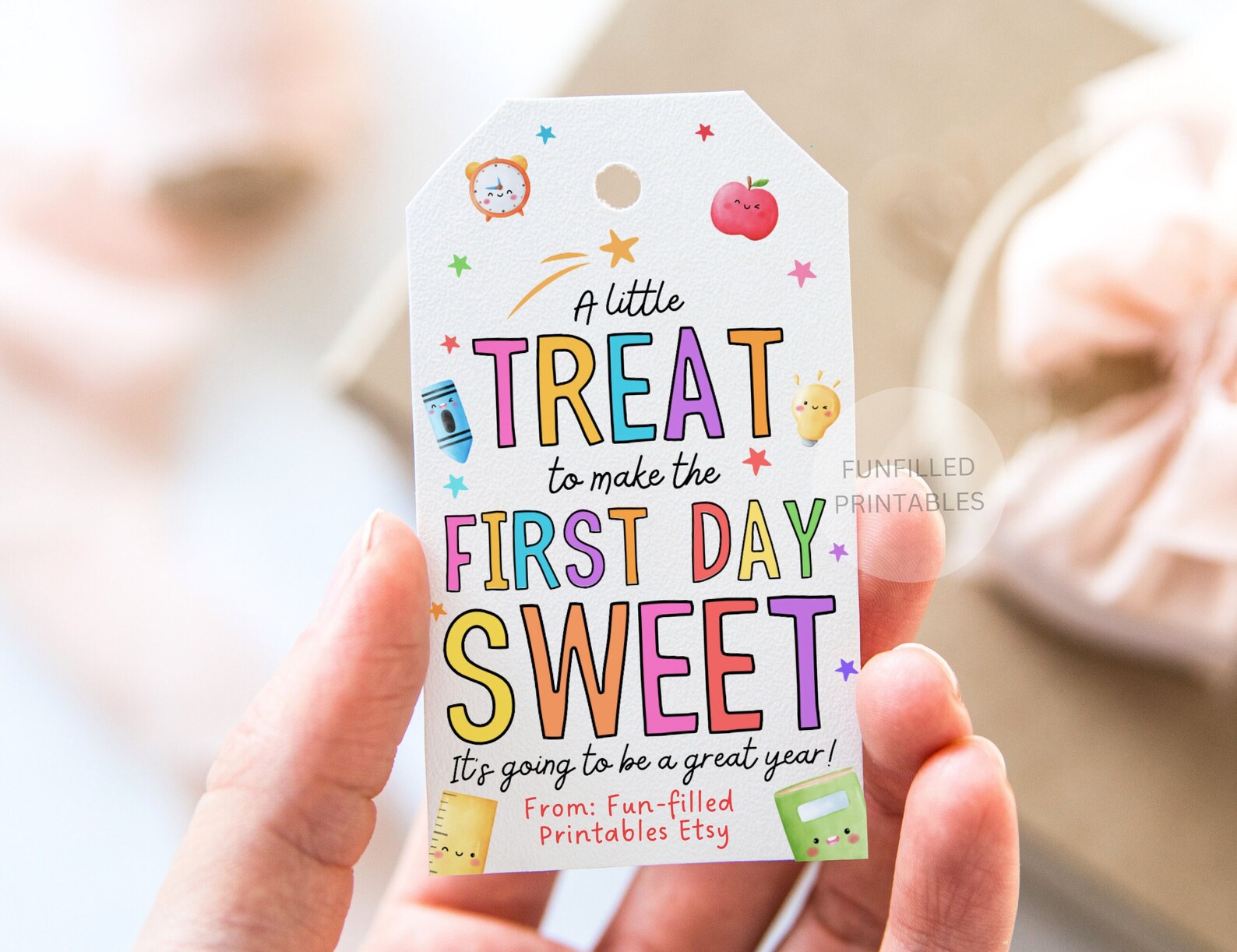 First Day of School Tags, Back to School Tag, Teacher Gifts Tag ...