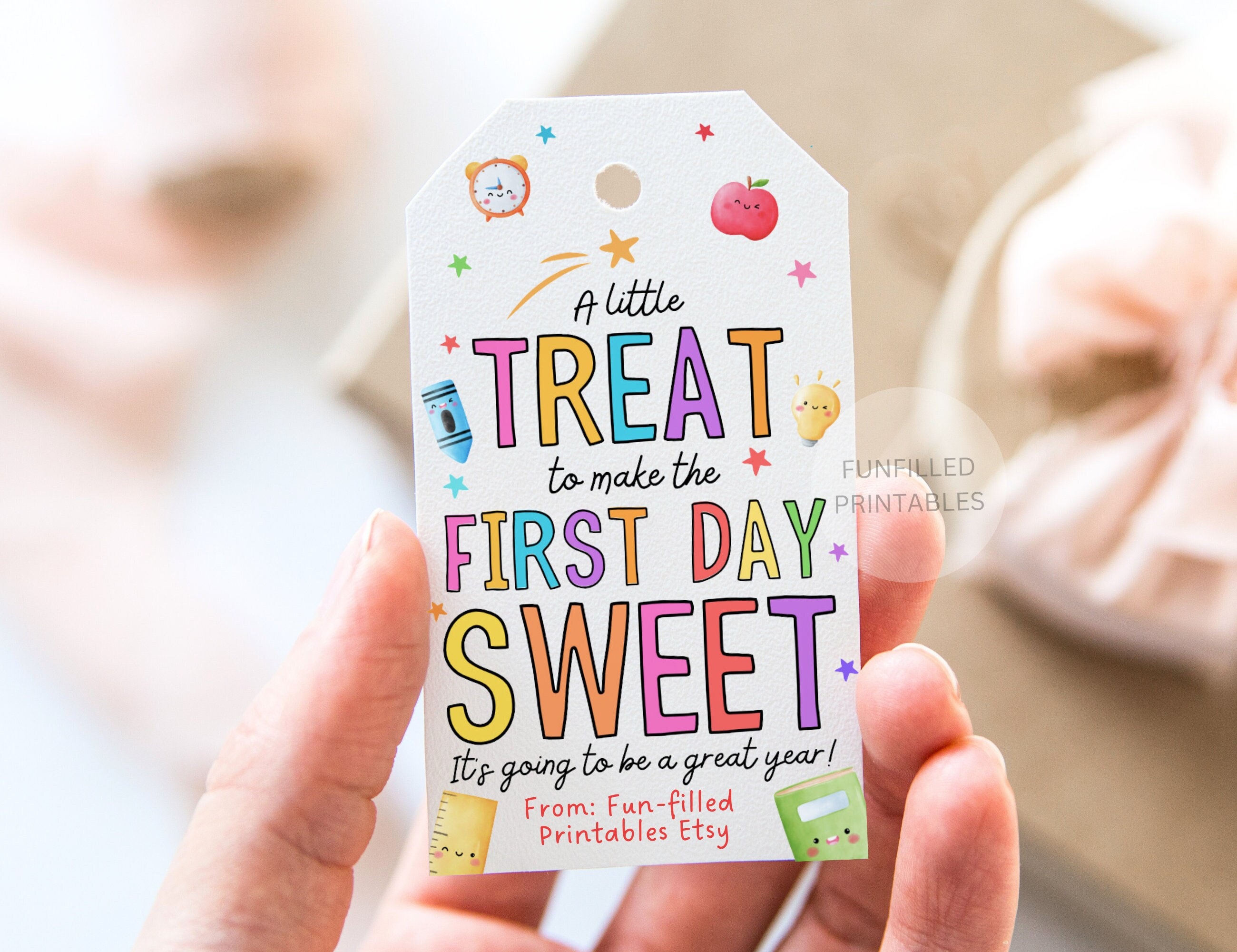 First Day of School Tags, Back to School Tag, Teacher Gifts Tag ...