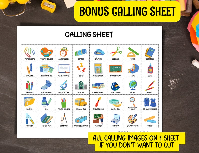 Back to School Bingo Game, 30 Printable Bingo Cards, First Day of ...