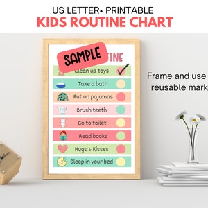After School Checklist for Kids Printable, After School Routine Chart ...
