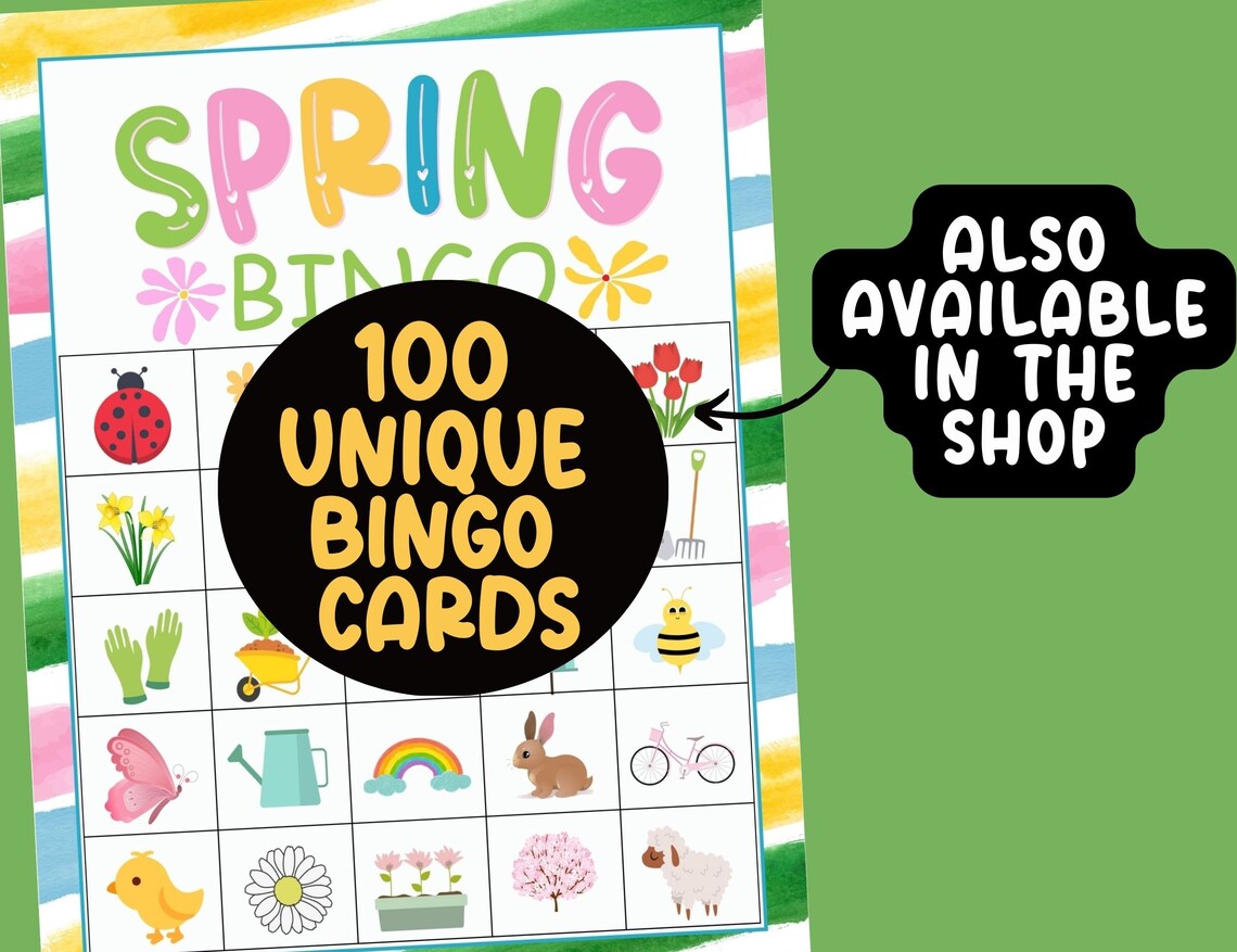 Easter Egg Bingo, 60 Easter Bingo Cards, Easter Party Games, Egg Hunt ...
