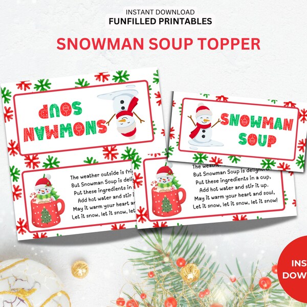 Snowman Soup - Etsy