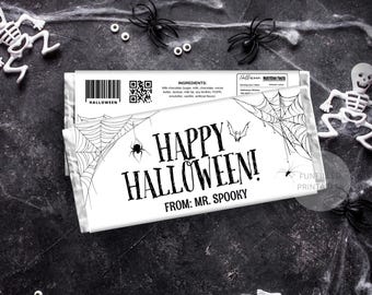 Halloween Candy Bar Wrapper/halloween Printable/halloween Party Favors ...