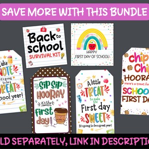 Back to School Cookies Tag Treat Tags, First Day of School Teacher ...