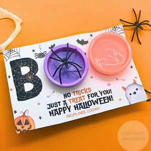 Halloween Play Dough Printable Holder, Halloween Play Doh Favors Gift ...