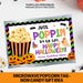Popcorn Halloween Favor Tag, Cute Halloween Popcorn Gift Tag, Non Candy ...