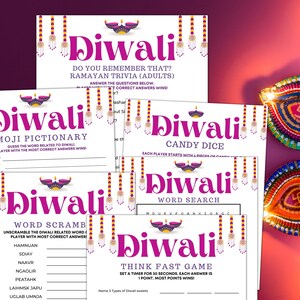 18 Diwali Games Bundle, Diwali Games for Adults, Kids, Diwali Party ...