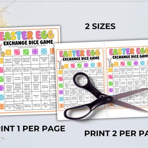 Easter Egg Exchange Dice Game Printable Easter Games for Kids Adults ...