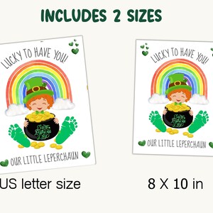 St. Patrick's Day Craft, Footprint Craft, Leprechaun Feet Footprint Art ...