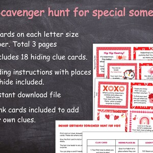 Valentines Scavenger Hunt for Kids, Kids Valentines Day Treasure Hunt ...