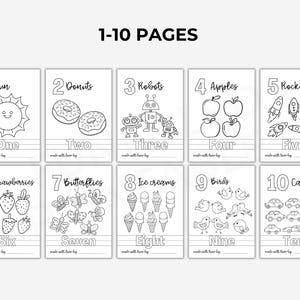 123 Baby Shower Coloring Book, Baby's First Number 123 Book, Baby ...