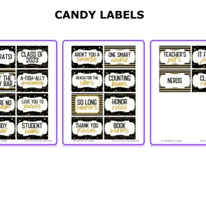 Graduation Candy Buffet Labels, Graduation Candy Bar Sign, Class of ...