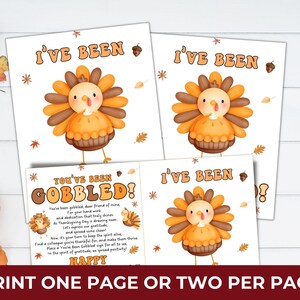 You've Been Gobbled Coworker Game, Printable Thanksgiving Fun I've Been ...