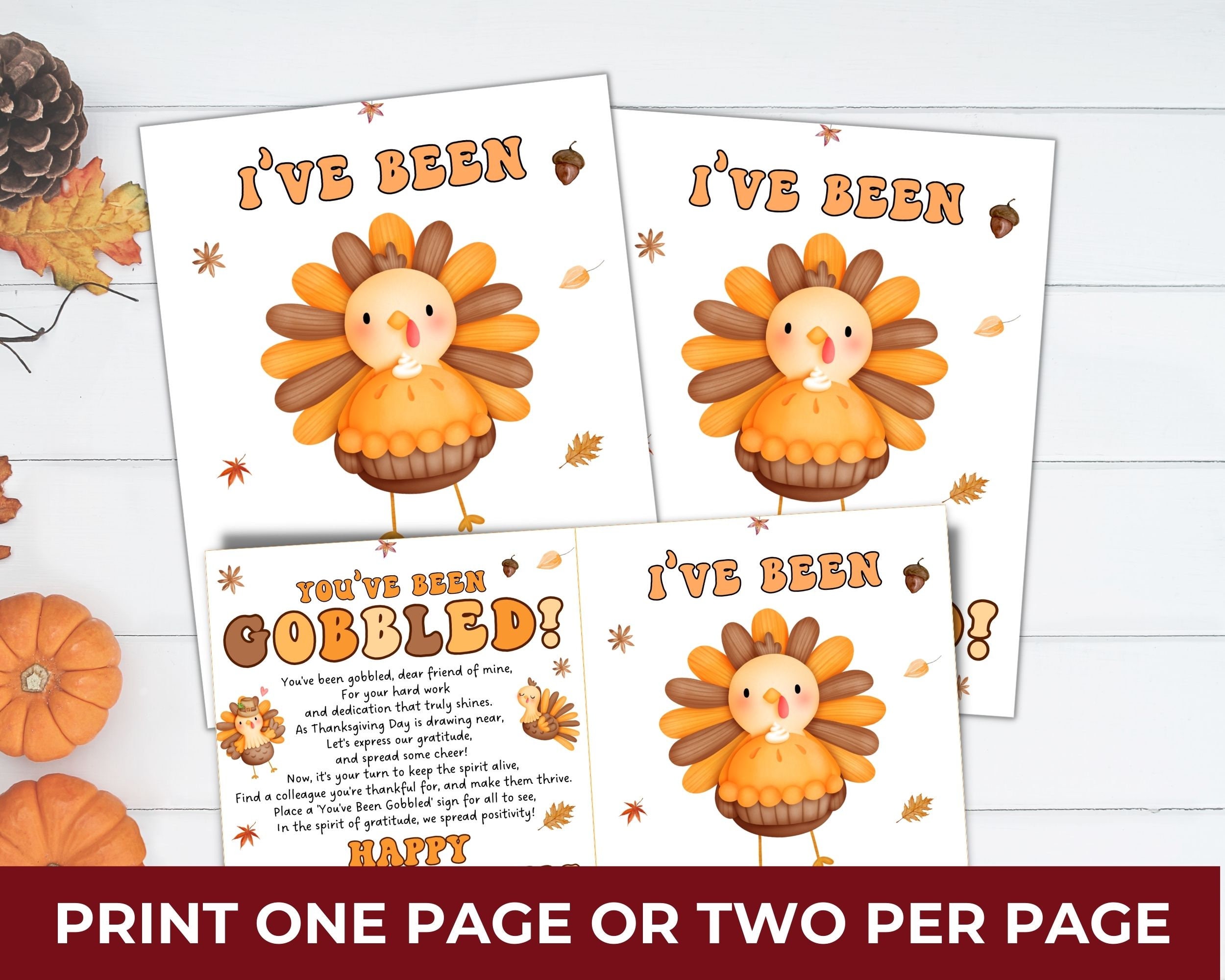 You've Been Gobbled Coworker Game, Printable Thanksgiving Fun I've Been ...