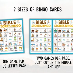 Bible Bingo, Bible Stories Bingo Cards 100, Bible Games for Kids Bible ...