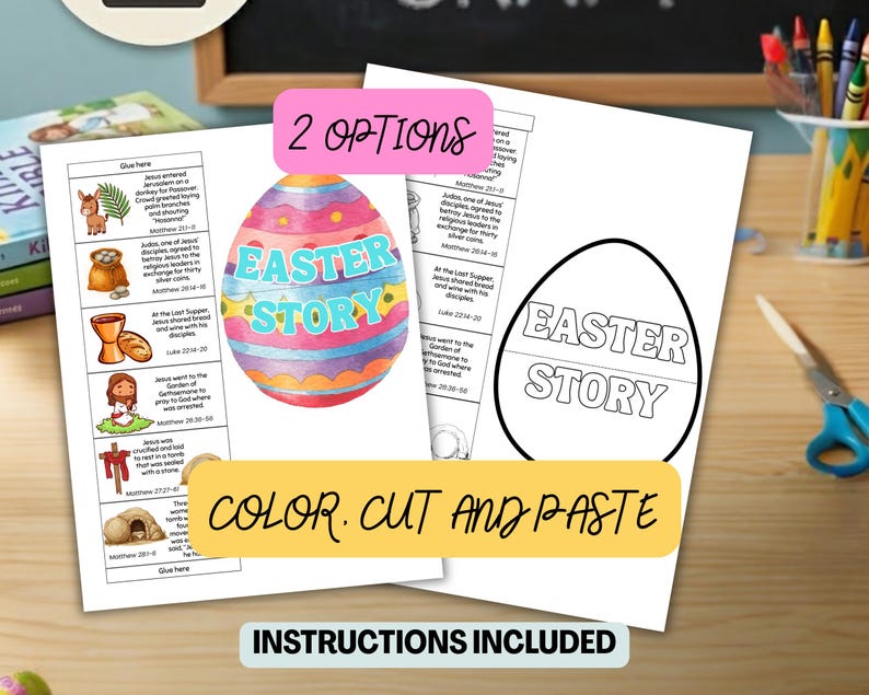 Easter Story Craft, Holy Week Timeline Craft Activity, Easter Sunday ...