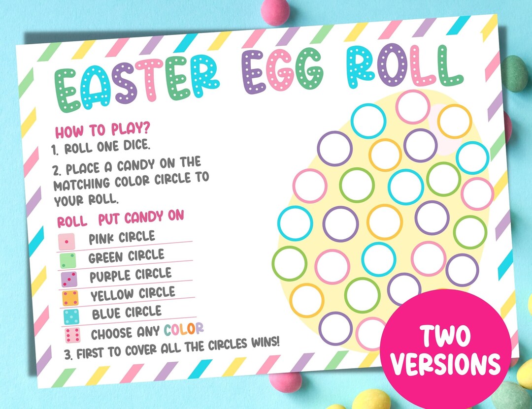 Easter Egg Dice Game, Printable Easter Dice Game for Kids, Fun Kids ...