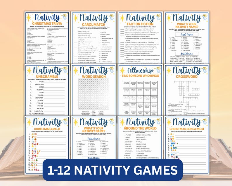 Bible Christmas Games, Nativity Games Activities, Church Christmas ...